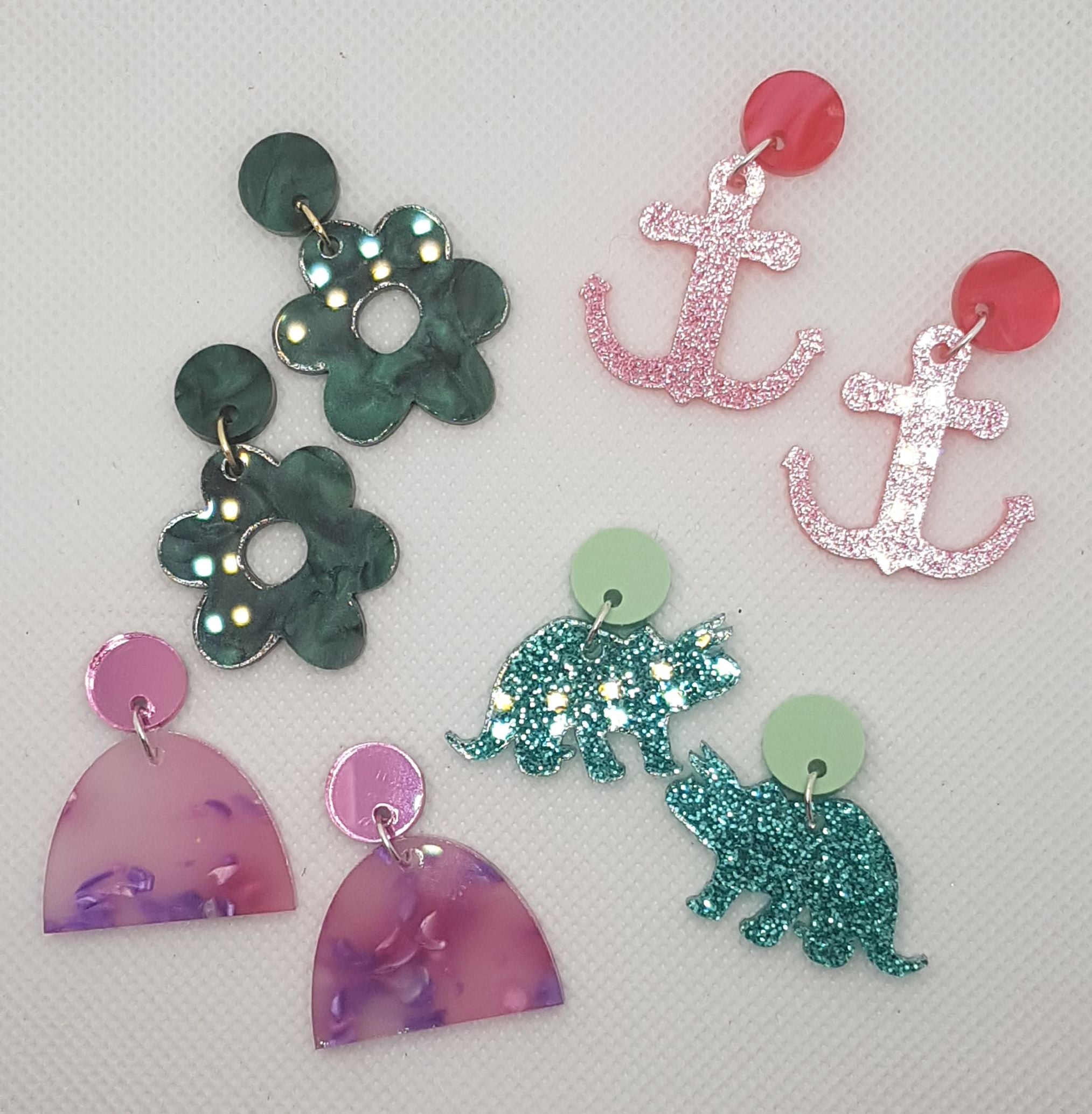 Artistry in Acrylic: Laser-Cut Statement Earrings – Turtle and Wolf